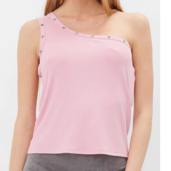 Vocal | Tops | Vocal One Shoulder Ribbed Tank Top | Poshmark